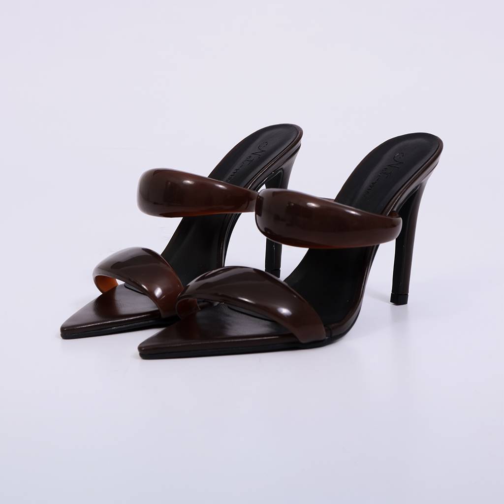 Malibu – Tamanco Feminino Vinil Salto Alto Bico Fino Rocha – Not-Me Shoes